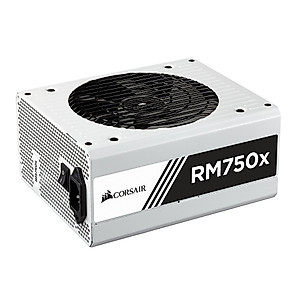 CORSAIR RMX White Series, RM750x, 750 Watt, 80+ Gold Certified, Fully Modular Power Supply- White