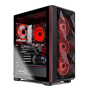 Skytech Gaming PC Desktop – AMD Ryzen 5 5600X 3.7 GHz, NVIDIA RTX 4070 Ti, 1TB NVME SSD, 16GB DDR4 RAM 3200, 750W Gold PSU, 11AC Wi-Fi, Windows 11 Home 64-bit,Black