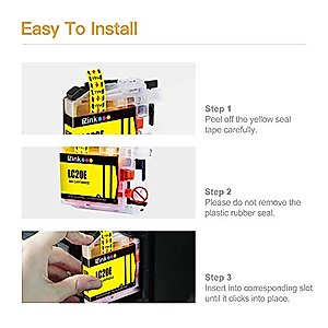 E-Z Ink (TM Compatible Ink Cartridge Replacement for Brother LC20E XXL for use with MFC-J985DW, MFC-J775DW, MFC-J5920DW, MFC-J985DWXL, MFC-J775DWXL(4 Black, 2 Cyan, 2 Magenta, 2 Yellow, 10 Pack)