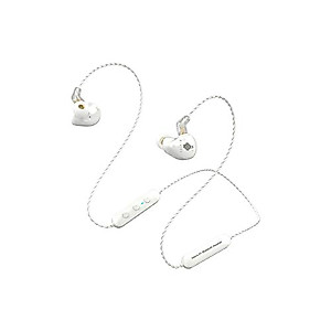 HIDIZS H1 Neckband Sports Bluetooth HiFi Earphones, Dynamic Driver Bluetooth 5.0 Hi Res Headphones with Detachable Cable 2pin 0.78mm for Android Smartphones and Audio Players (White)