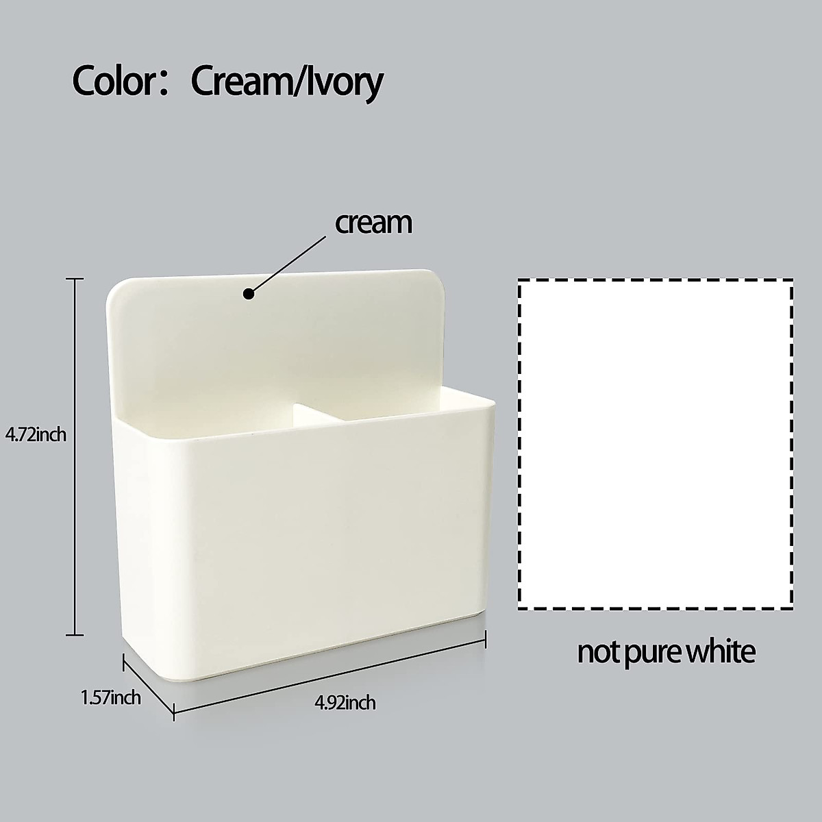 1 Pack Magnetic Dry Erase Marker Holder, Whiteboard Marker Holder, Magnetic Marker Holder, Magnetic Pen Holder for Whiteboards, Fridge, Lockers, White