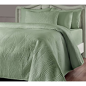 Brielle Stream Sham Set, Standard, Sage