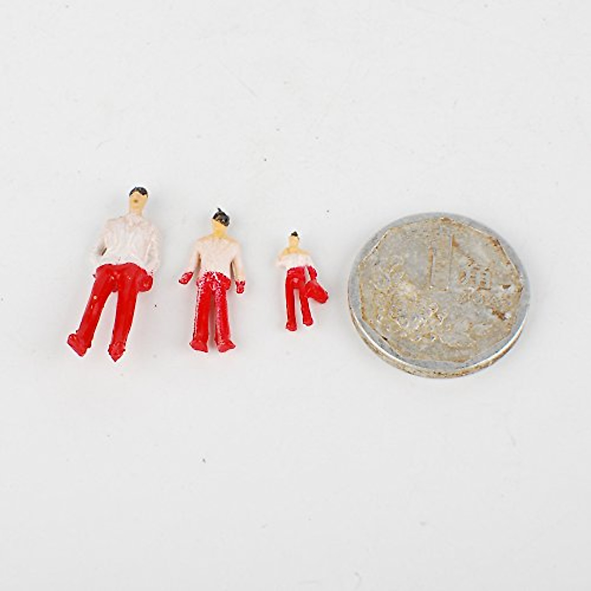 NWFashion 100PCS 1:150 Scale Hand Color Painted Model Train People Figure (1:150 13mm)