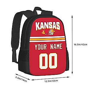 ANTKING Kansas Backpack Custom any Name and Number Gifts for Men Women