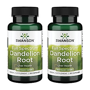 Swanson Dandelion Root 515 Milligrams 60 Capsules (2 Pack)