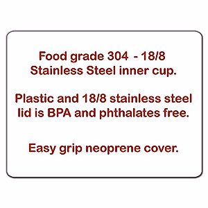 Mugzie New York Travel Mug with Insulated Wetsuit Cover, 16 oz, Black