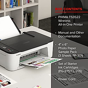 Canon Wireless Inkjet All in One Printer, Print Copy Fax Scan Mobile Printing with LCD Display, USB and WiFi Connection with 6 ft NeeGo Printer Cable