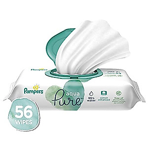 Pampers Aqua Pure Sensitive Baby Wipes 1X Pop-Top 56 Count