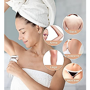 Electric Shaver for Women,Ladies Shaver,Lady Razor for Legs,Arm,Underarm,Bikini,USB Rechargeable Razor Wet&Dry Cordless for Woman by PRITECH