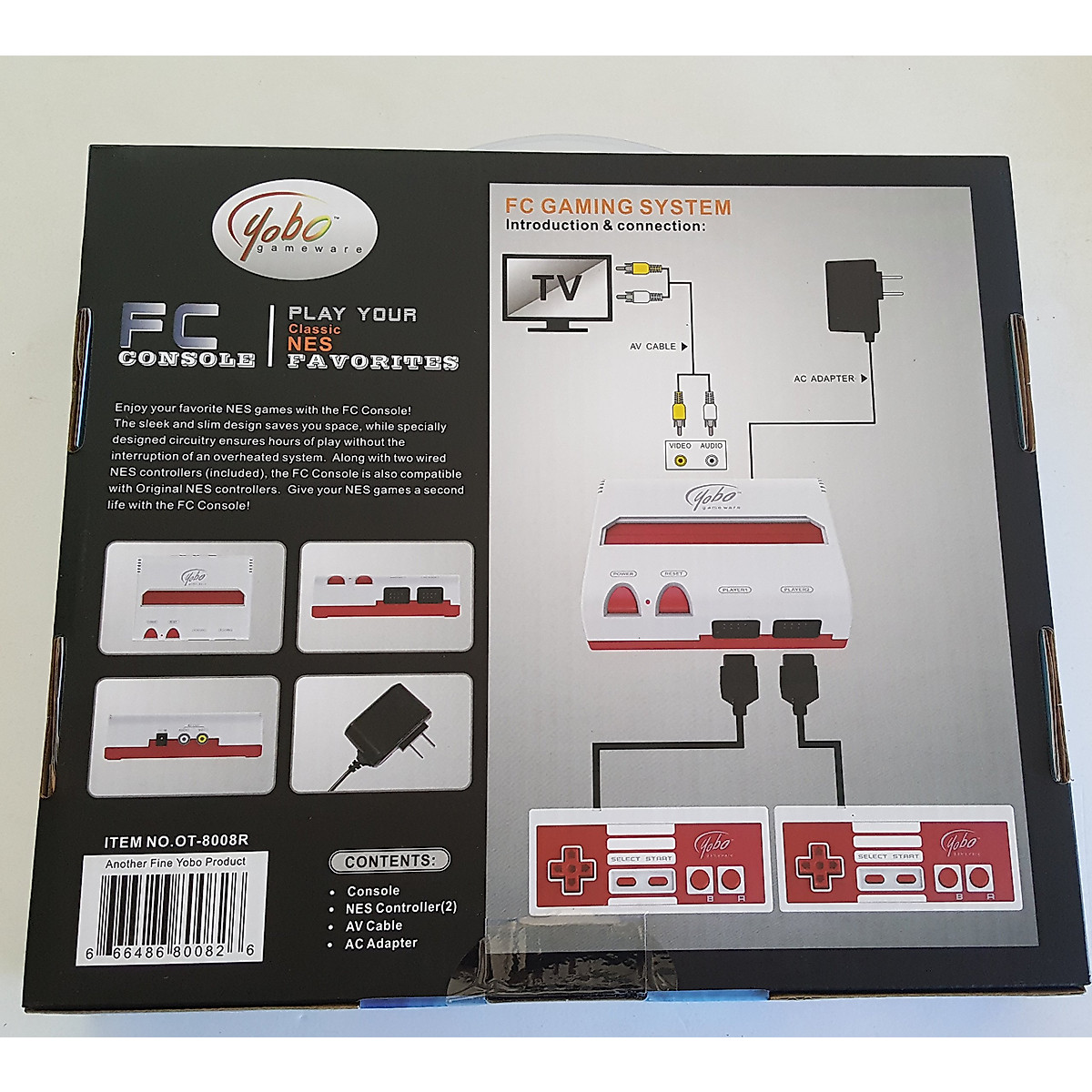 Yobo FC Game Top Loader Console (Red/White)