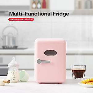 Yabano Small refrigerator KM-14-pink with handle