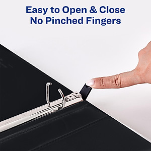 Avery Heavy-Duty View 3 Ring Binder, 1" One Touch Slant Rings, Holds 8.5" x 11" Paper, 1 Light Blue Binder (05301)