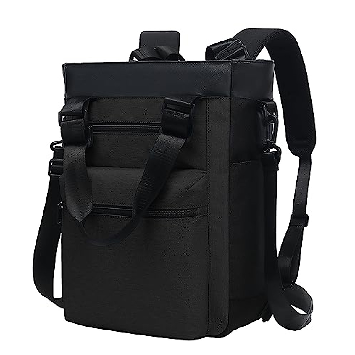 COMELY Convertible Laptop Backpack, Casual Travel Tote Daypack, Crossbody Purse, Bookbag Diaper Bag Nursing Bag for Daily Work College Nursing Teaching, 31A-Black