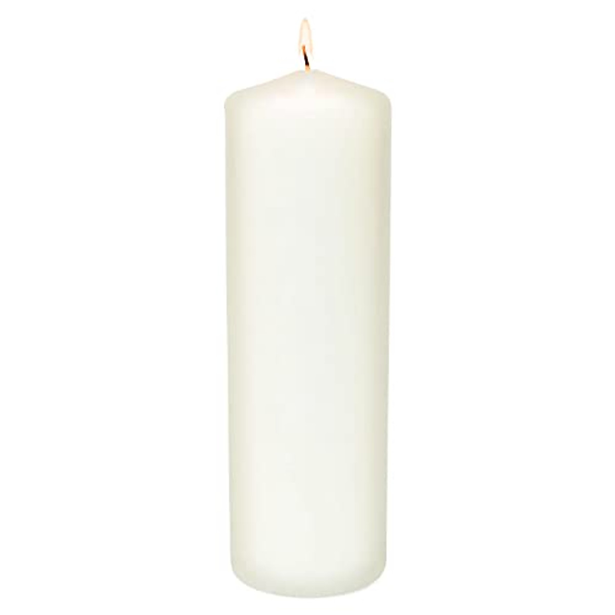 Hanna's Unscented Pillar Candle, 3X9-Inches, White