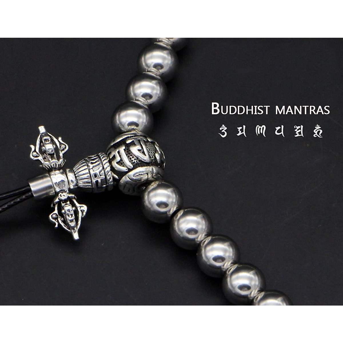 108 Destiny Nepal Prayer Full Metal Buddism Bead Mala Necklace (full stainless steel)