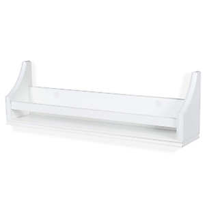 Nursery Décor Wall Shelves – 3 Set Shelf - Crown Molding Floating Bookshelves for Baby and Kids Room Book Organizer Storage Ledge, Display Holder for Toys, CDs, Baby Monitor, Frames