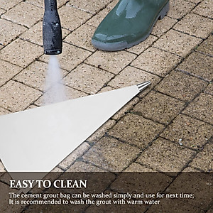 6 Pieces Tile Grout Masonry Mortar Bags Tear Puncture Resistant Grout Bags Heavy Duty Vinyl Piping Cement Bags with 6 Pieces Two Sizes Molded in Tip for Tile Installation Work