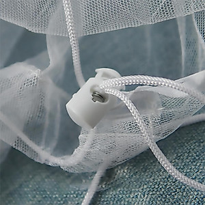 Mosquito Net for Baby Double Strollers,Carriers, Cradles, Car Seats,Universal Size, Insect Bug Netting Buggy Cover,Twin/Tandem Stroller Cover, White, Weather Protection,with Stroller Hooks