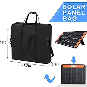 Rilime Solar Panel Storage Bag Compatible with Jackery Solar Panel 60 Watt,Solar Panel Bag Solar Panel Carrying Case with Pocket