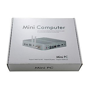 KINGDEL Powerful Mini Desktop Computer, Fanless Industrial PC, i5 Dual Core CPU, 4GB RAM, 128GB SSD, 2xNICs, 4xUSB 3.0, 4xCOM RS232, HD Port, Metal Case