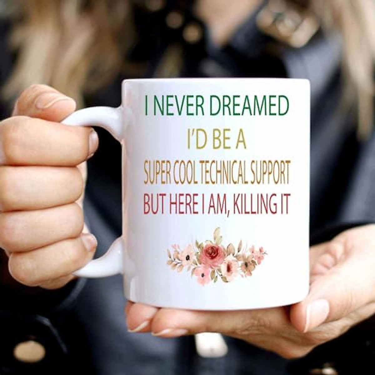 Tech Savvy Friends Gift - Killing It - Grey Multicolor Unisex Sweat - for a Technical Support 11 Oz White Ceramic Coffee Mug