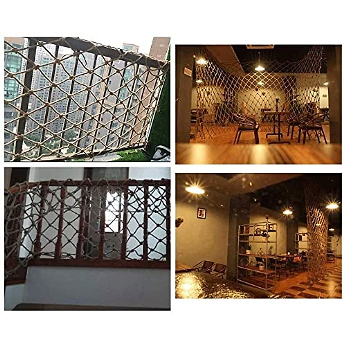 Door & Stair Baby Gates Protective Net Woven Child Pet Cat Safety Net Netting Fence Nylon Anti-Fall Indoor Outdoor Banister Railing Mesh Guard for Balcony Window Stairs (Size : 1 * 1M(3 * 3Ft))