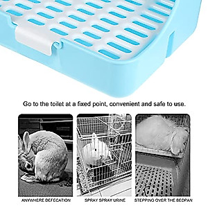 Ipetboom Box Animals Guinea Ferret/Silk Ferret Pig Pigs Corner Poop Pig/Hamster Bunny Tray Litter Cage Rabbit Pad for Animal Training Pet with Toilet Bedding Blue Golden Small Urinal