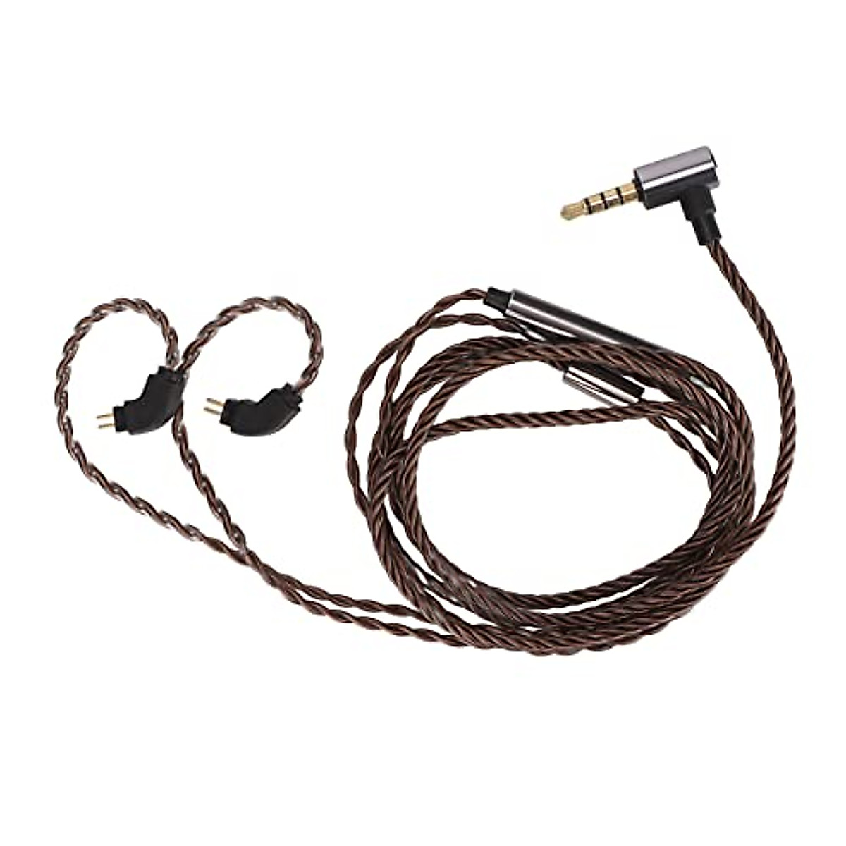 0.78Mm 2 Pin Cable with Mic, 3.5Mm Audio Cable Earphone Replacement Upgrade Cable, 2 Pin IEM Cable with Mic for 2 Pin 0.78Mm Headphones for Weston 1964 Ue3X Ue18 W4R