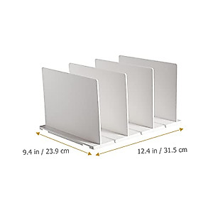 Hohopeti Partition Plate Cabinet Shelves Closet Shelves Separators Table Wardrobe Organizing Dividers Clear Wardrobe Dividers Book Shelf Dividers Clear Shelf Plastic White