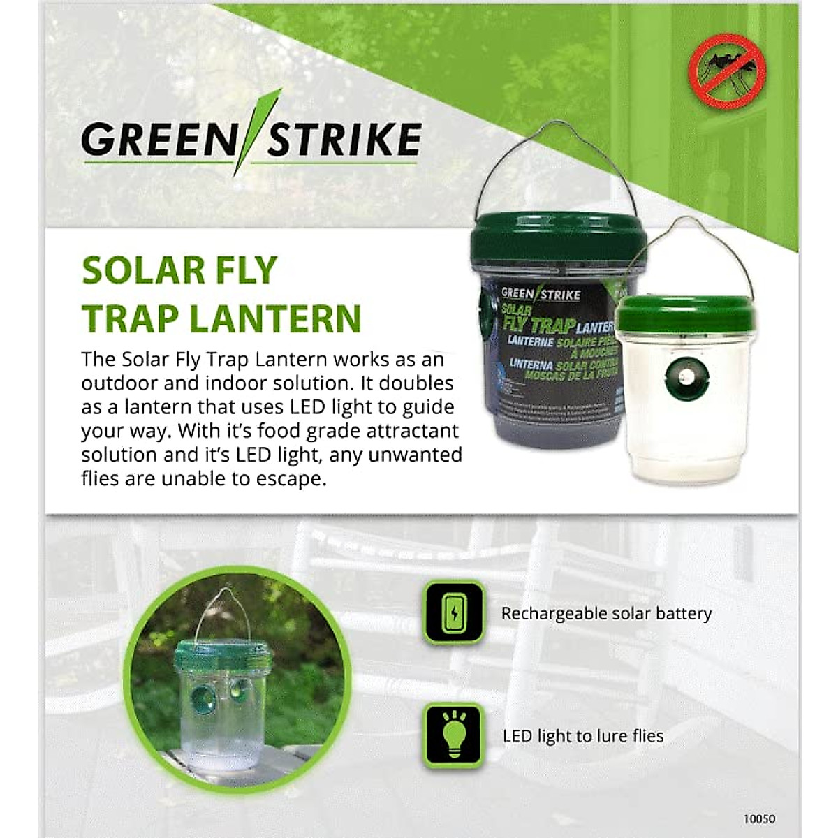 GREENSTRIKE 10050 Solar Decorative Led Fly Trap Lantern