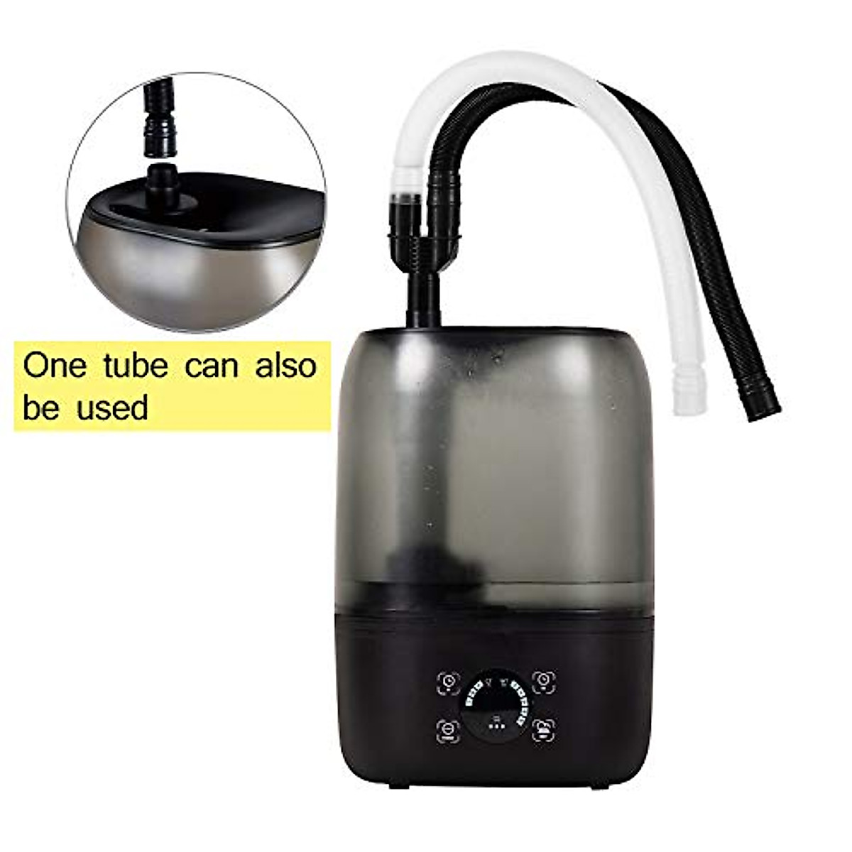 PETSPIONEER Reptile Humidifier Digital Timing Fog Machine with Double Hose & 4 Liter Reservoir, Automatic Terrarium Fogger for Reptiles/Amphibians/Herps/Vivarium