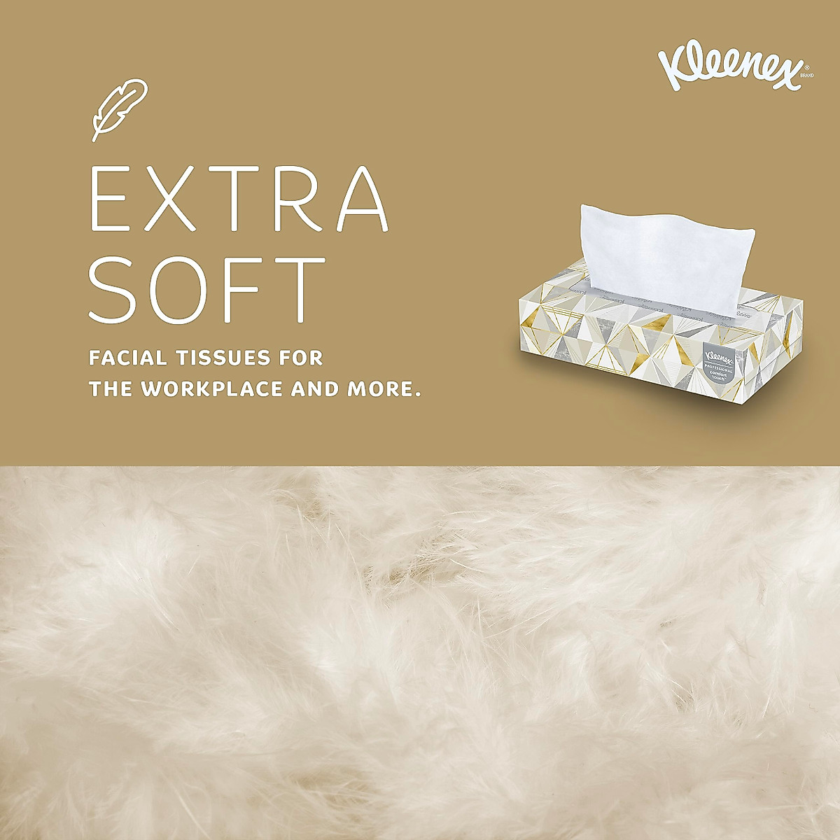 Kleenex Professional Facial Tissue for Business (03076), Flat Tissue Boxes, 12 Boxes / Convenience Case, 125 Tissues / Box, 1,500 Tissues / Case