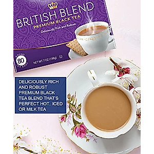 Tetley British Blend Premium Black Tea, 320 Tea Bags, Rainforest Alliance Certified, 320 Count (Pack of 1)