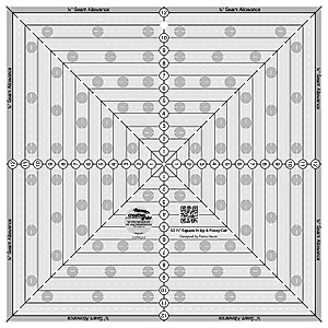 Creative Grids 12-1/2in Square It Up or Fussy Cut Square Quilt Ruler