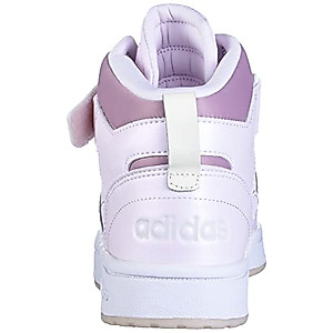 adidas Women's Postmove Mid Basketball Shoe, Almost Pink/Silver Metallic/Magic Mauve, 7