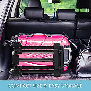 Orange Tech Folding Hand Truck, 220 lbs Heavy Duty 4 Wheels Solid Construction Utility Cart, Compact and Lightweight for Luggage/Personal/Travel/Auto/Moving/Office Use - Portable Fold Up Dolly