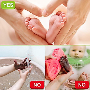 Clean Touch Ink Pad for Baby Handprints and Footprints, PChero Inkless Print Kit for Family Keepsake Newborn Shower Gifts