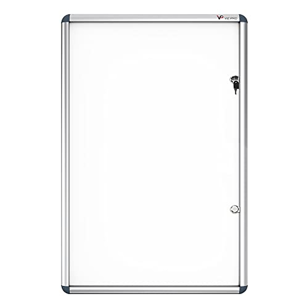 VIZ-PRO Tamperproof Lockable Magnetic Dry Erase Board Class 1 Aluminium Framed 48x24 Inches