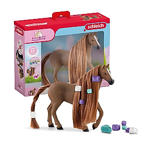 Schleich Horse Club Sofia's Beauties English Thoroughbred Mare Playset - Realistic Toy Figure with Brushable Hair and Accessories, Fun and Imaginative Play for Boys and Girls, Gift for Kids Ages 5+