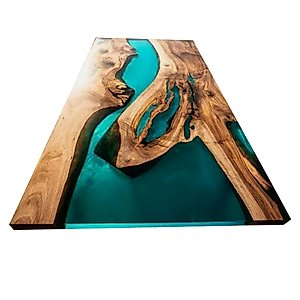 Epoxy Table, Live Edge Wooden Table, Epoxy Resin River Table, Natural Wood,Dining table, Natural Epoxy Table, Resin Table