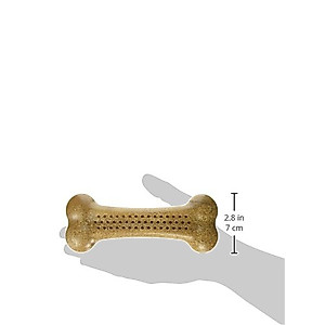 Pet Qwerks Flavorit Wood BarkBone - Fillable Dog Bone for Moderate Chewers - Mint Flavor - 6.75"