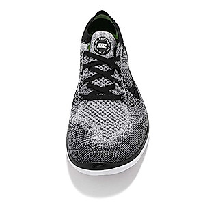 Nike Men's Free RN Flyknit Shoes, White/Grey/Black, 9.5