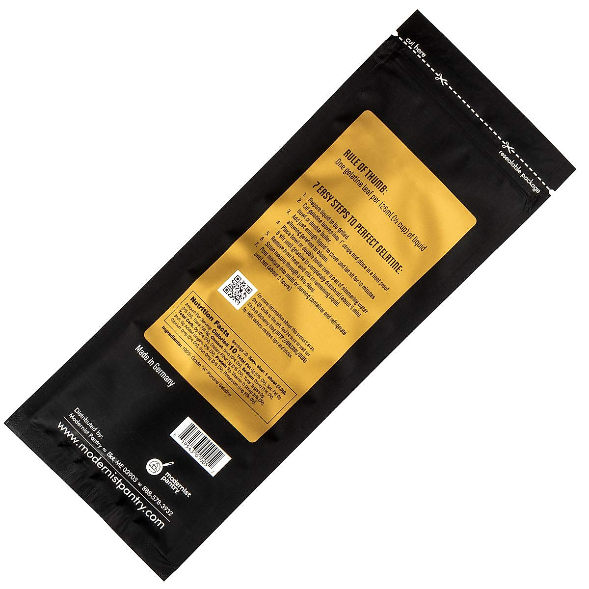 PerfectaGel Bronze Gelatin Sheets (140 Bloom) - 20 Sheets