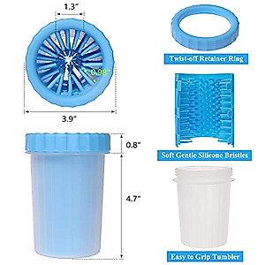 Dog Paw Cleaner, Dog Paw Washer Cup, 2 In 1 Portable Silicone Pet Cleaning Brush Feet Cleaner For Dogs Grooming With Muddy Paw,Dog Foot Cleaner For Large Dog, Dog Owner Gifts, Pet Gifts For Dogs Owners