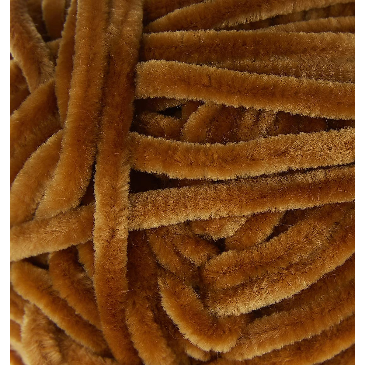 YUYOYE 100% Micro Polyester Soft Velvet Yarn Blanket Yarn for Crochet and Knitting, Chenille Yarn -Dark Caramel