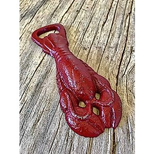 Rustic Lobster Handheld Bottle Opener – Unique Men’s Stocking Stuffer – Cajun Crawfish Barware – Man Cave Novelty Gift