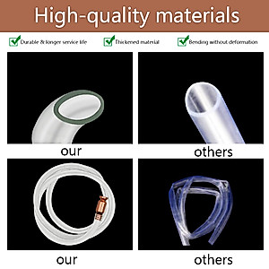 Tezam Gas Siphon Hose Pump Shaker Siphon for Gasoline Fuel Water Transfer Safe Multi-Purpose Self Priming Pump 6 Foot High Grade Hose 1/2" Valve