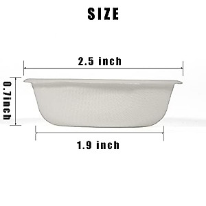 WOLEDOE 100Pcs Biodegradable Crested Gecko Food Cups, 1oz Reptile Feeding Dish