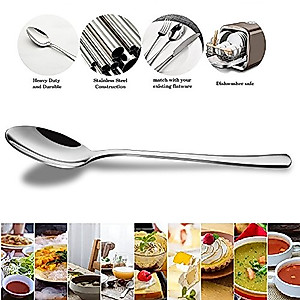 Demitasse Espresso Spoons,12-piece Mini Coffee Tiny Stainless Steel Spoons Bistro Small Spoons for Dessert, Tea, Appetizer(4.7Inch)…