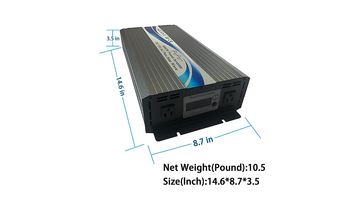 KRXNY 3000W Off Grid Pure Sine Wave Power Inverter 48V to 110V/120V